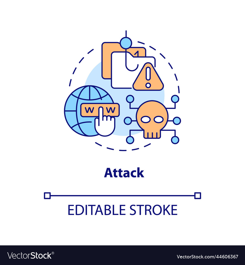 Attacks concept icon Royalty Free Vector Image