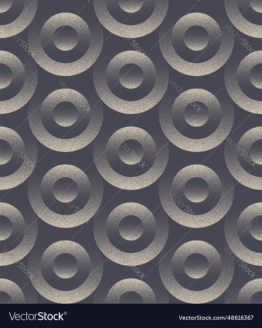 Circles 3d structure seamless pattern dot work Vector Image