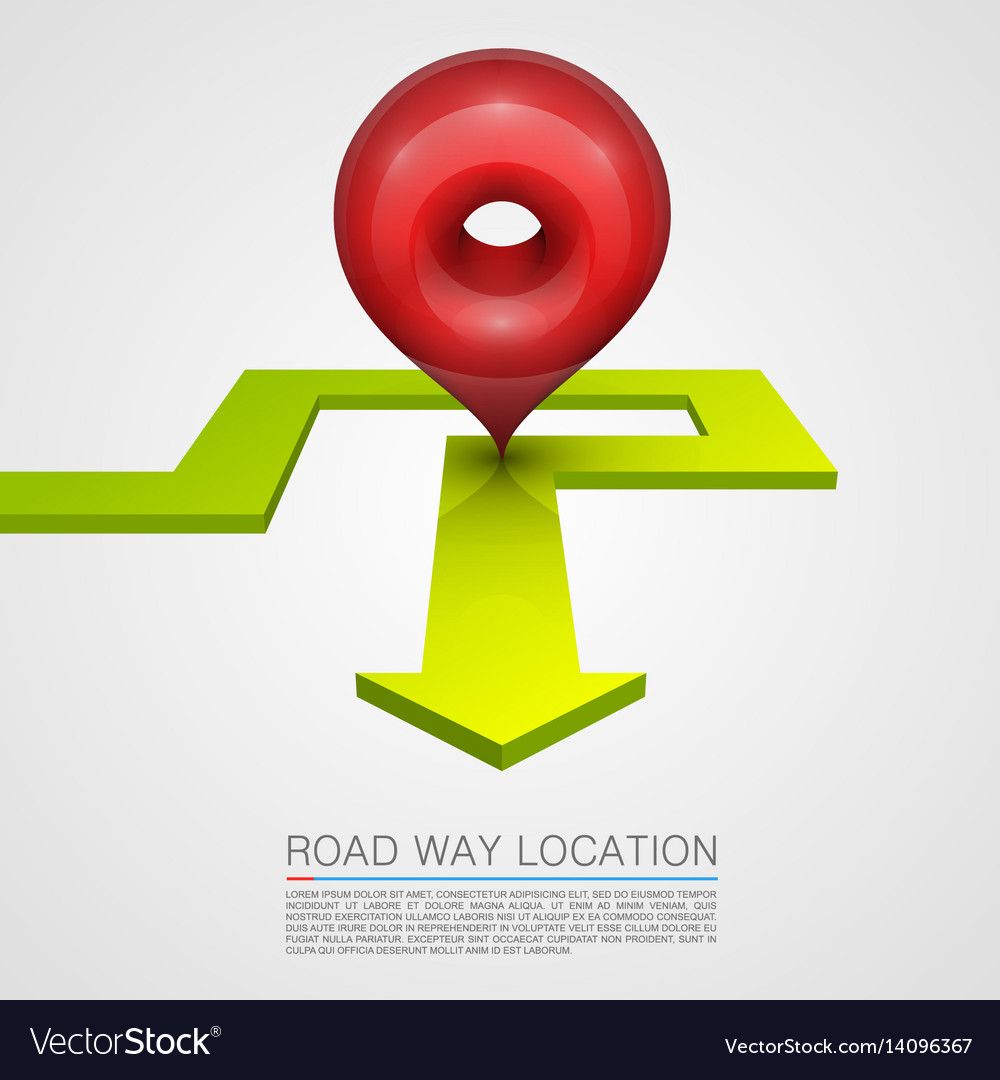 Direction arrow navigation path Royalty Free Vector Image