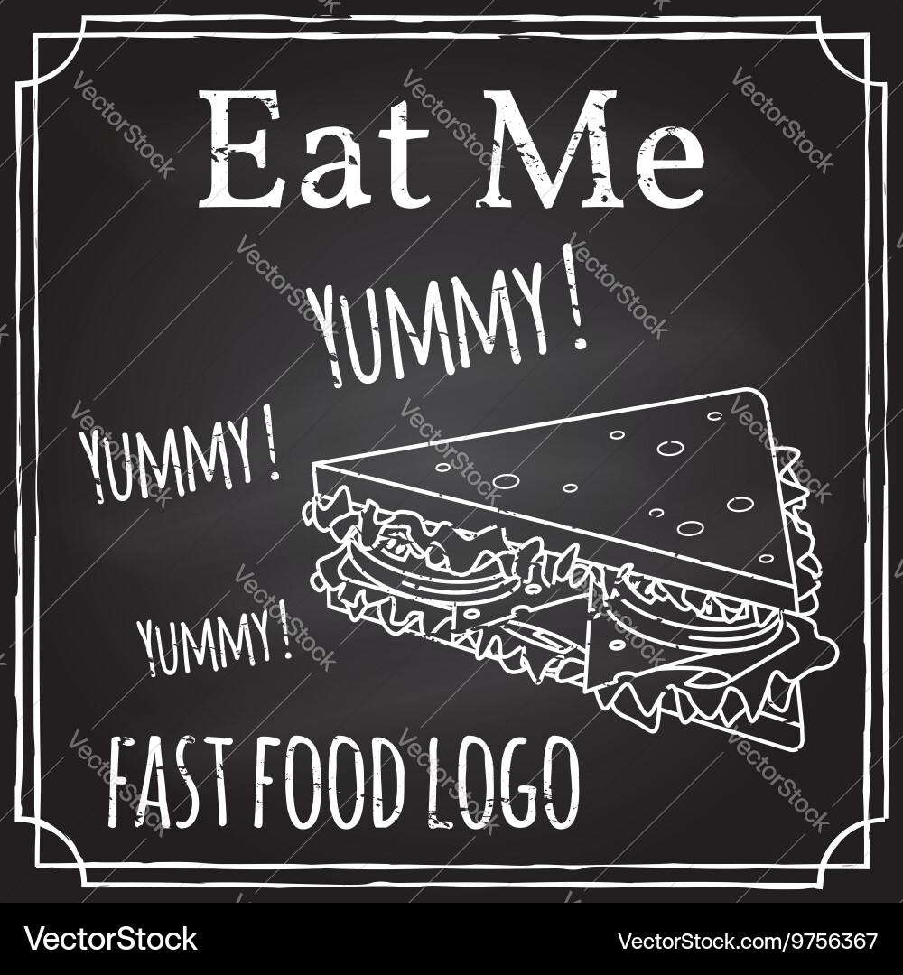 Eat me elements on the theme of restaurant Vector Image