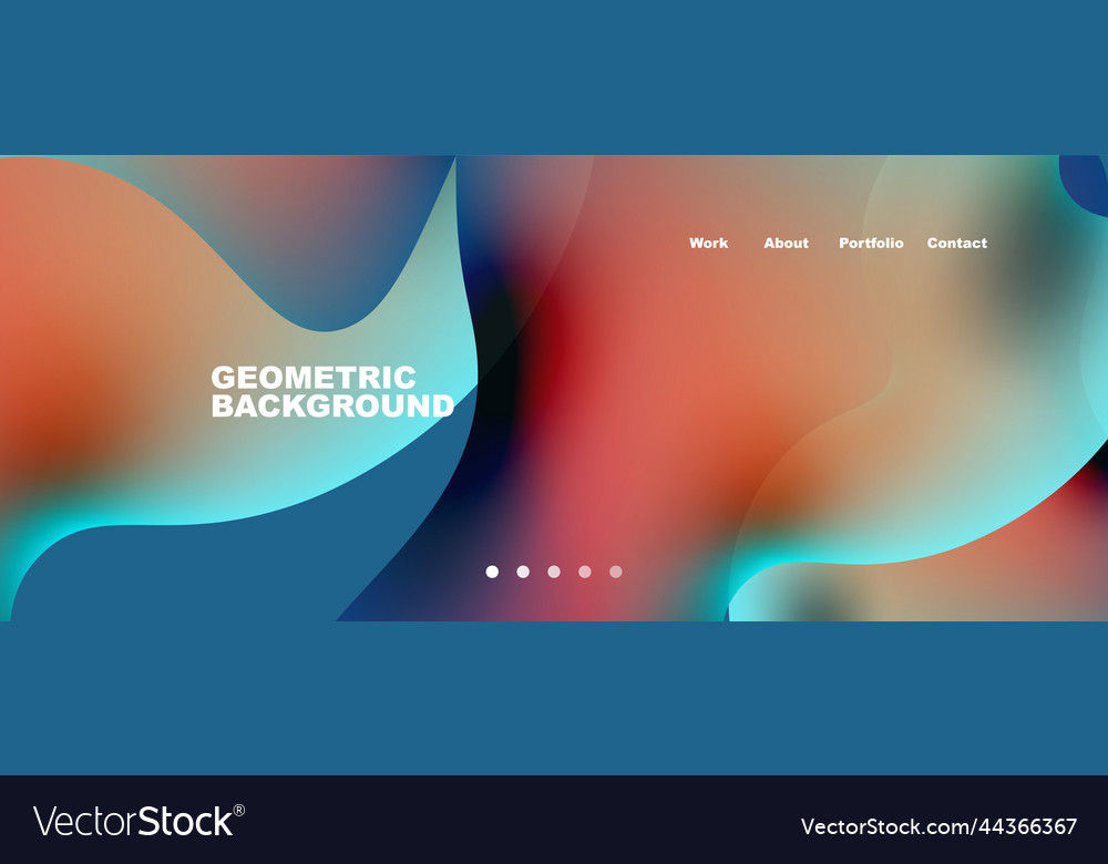 Flowing gradient colors and round elements Vector Image