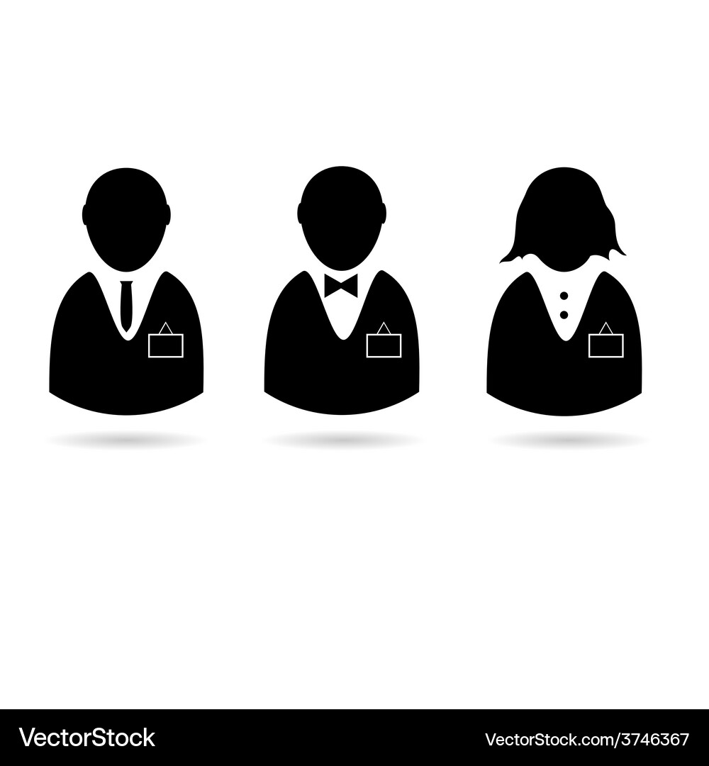 Icon of people with identification card silhouette