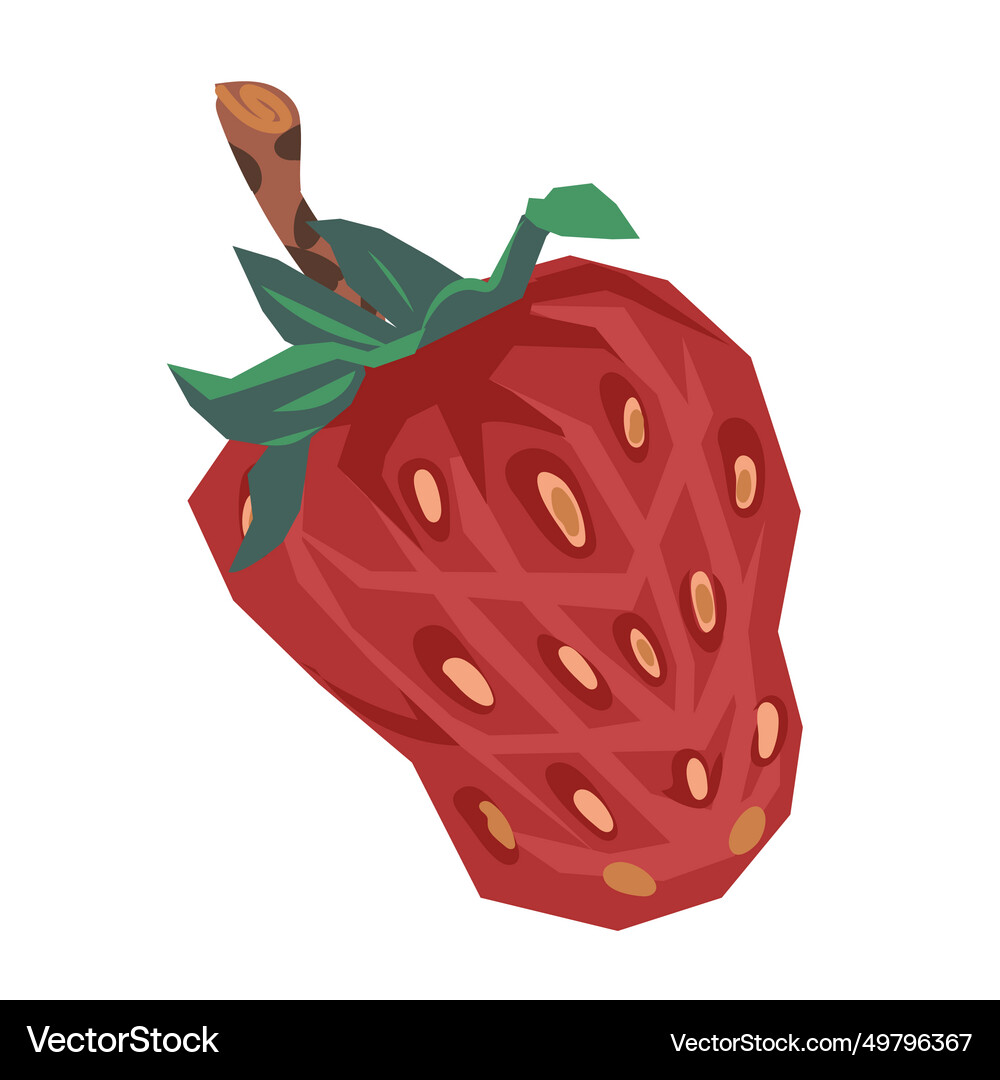 Image of a strawberry isolated on white Royalty Free Vector