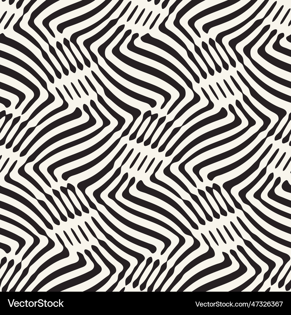 Ink drawn ethnic zigzag pattern Royalty Free Vector Image