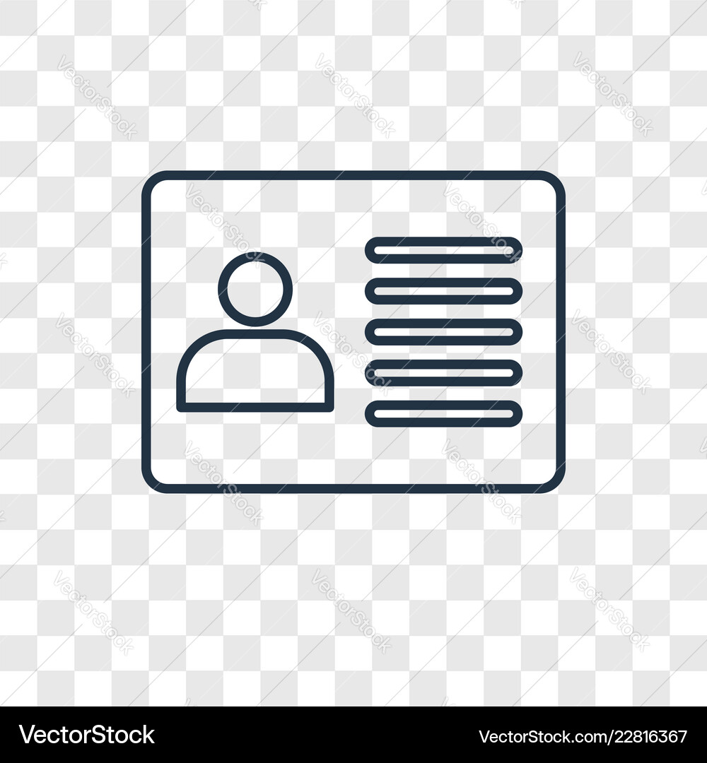 Profile concept linear icon isolated Royalty Free Vector