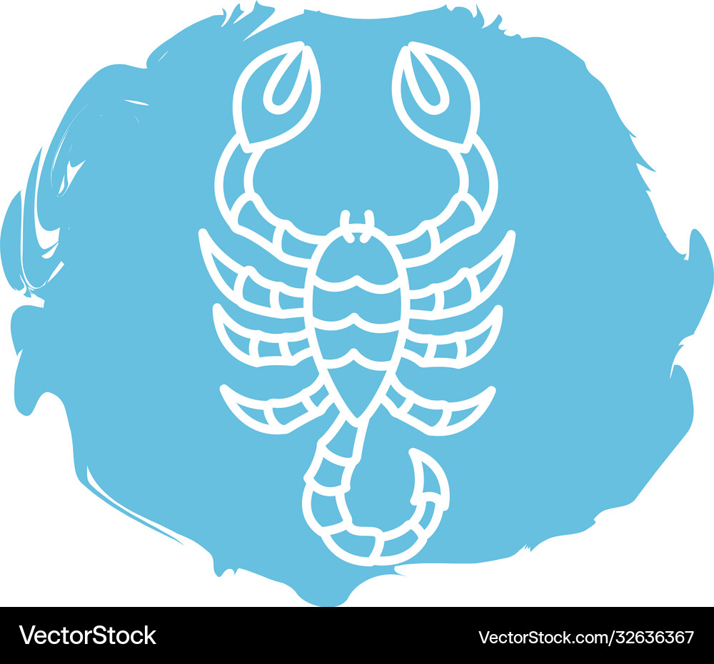 Scorpio zodiac sign block style icon Royalty Free Vector