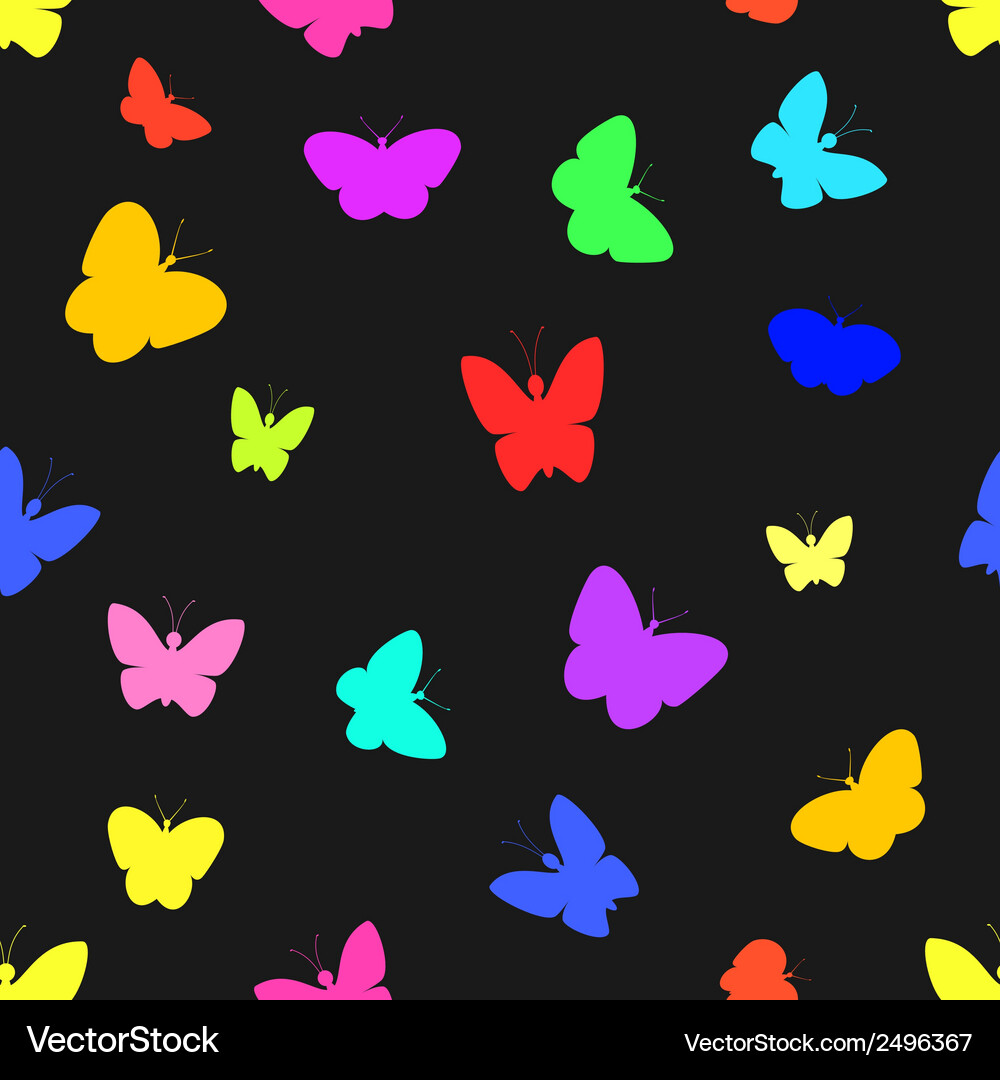 Seamless of butterflies Royalty Free Vector Image