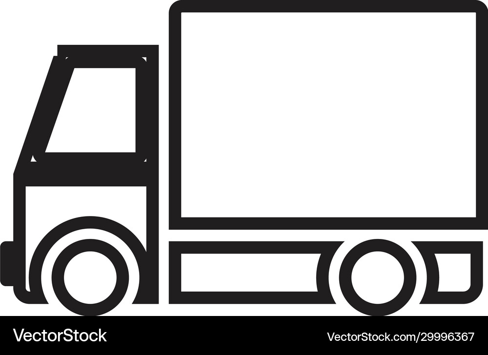 Truck icon and symbol template Royalty Free Vector Image
