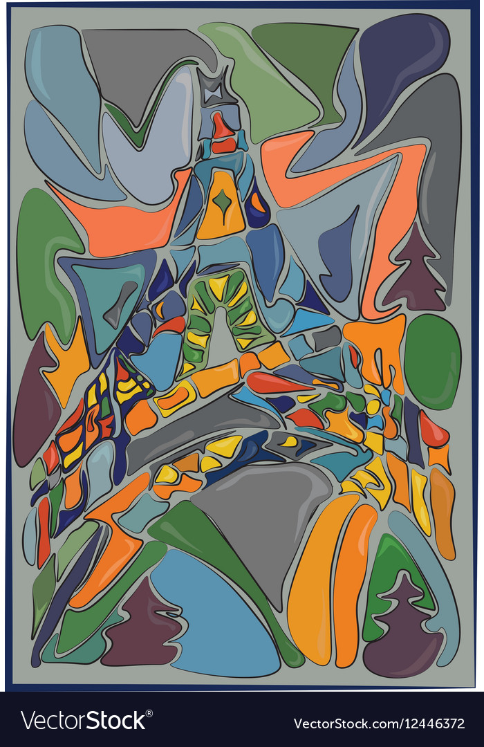 Abstract of eiffel tower Royalty Free Vector Image