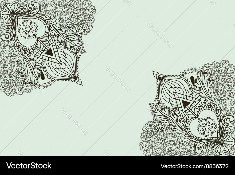 Background with elements of hand drawing in indian