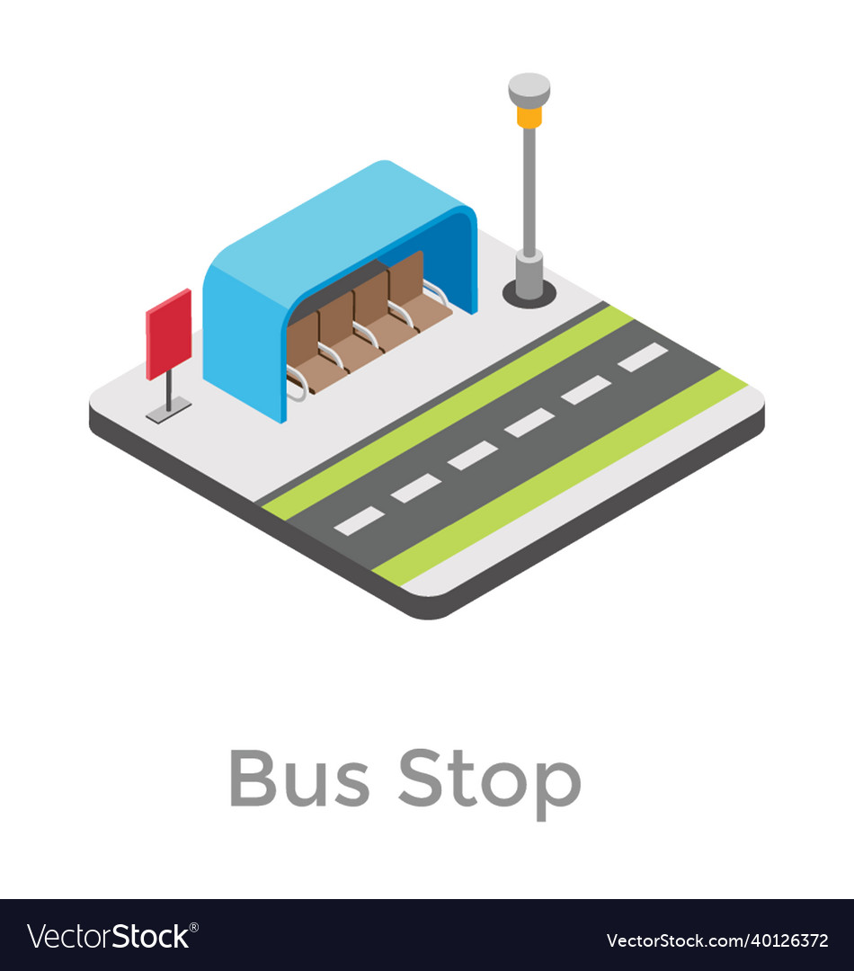 Bus stop Royalty Free Vector Image - VectorStock