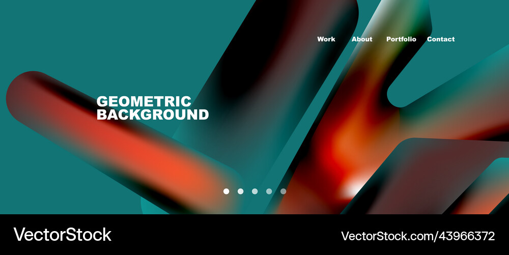 Colorful geometric background landing page Vector Image