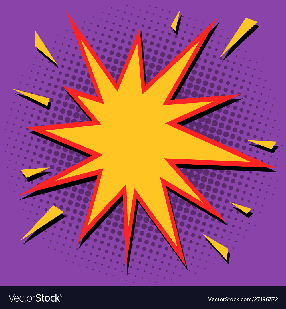 Comic bubble sharp star Royalty Free Vector Image