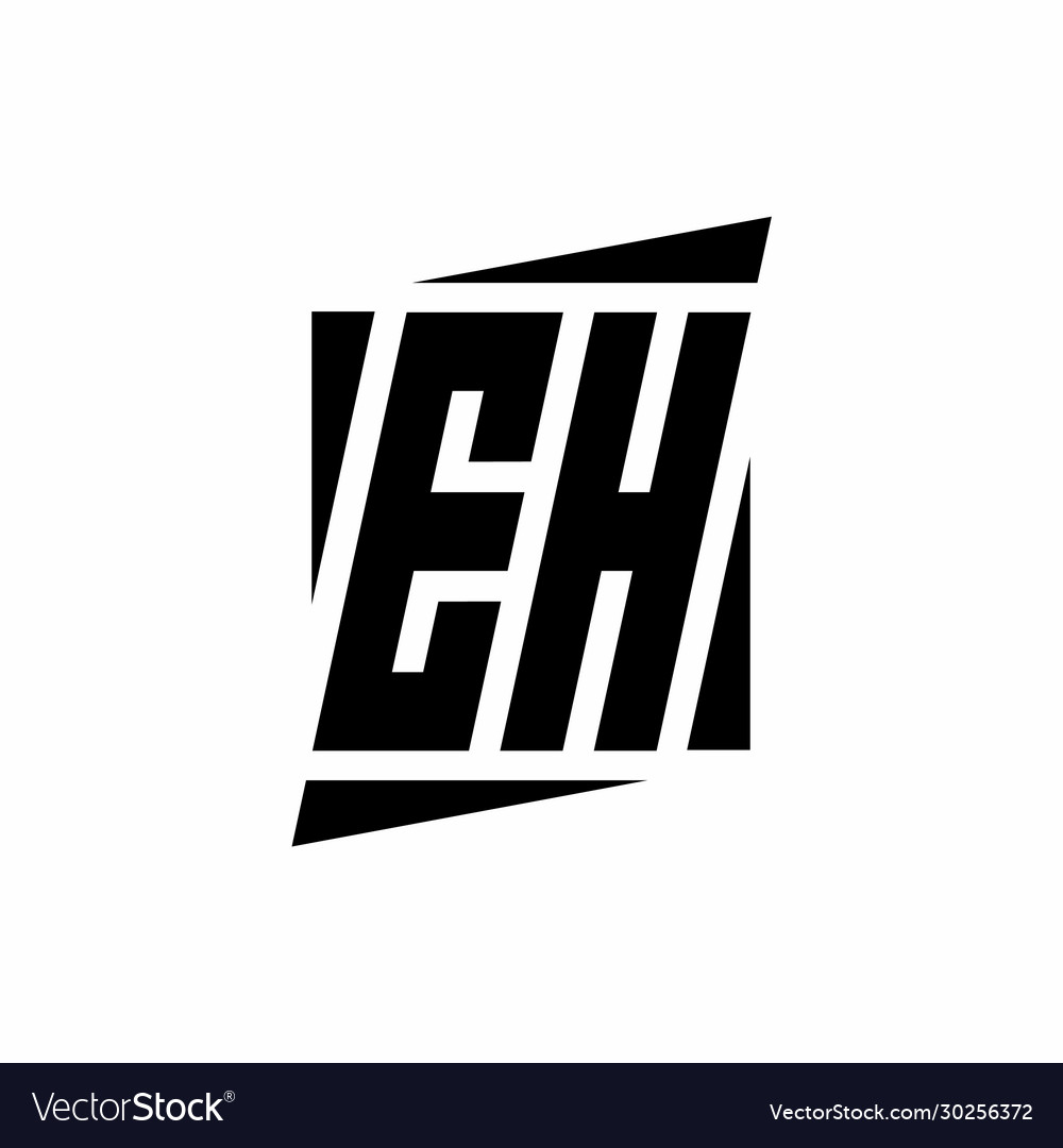 Eh logo monogram with modern style concept design Vector Image