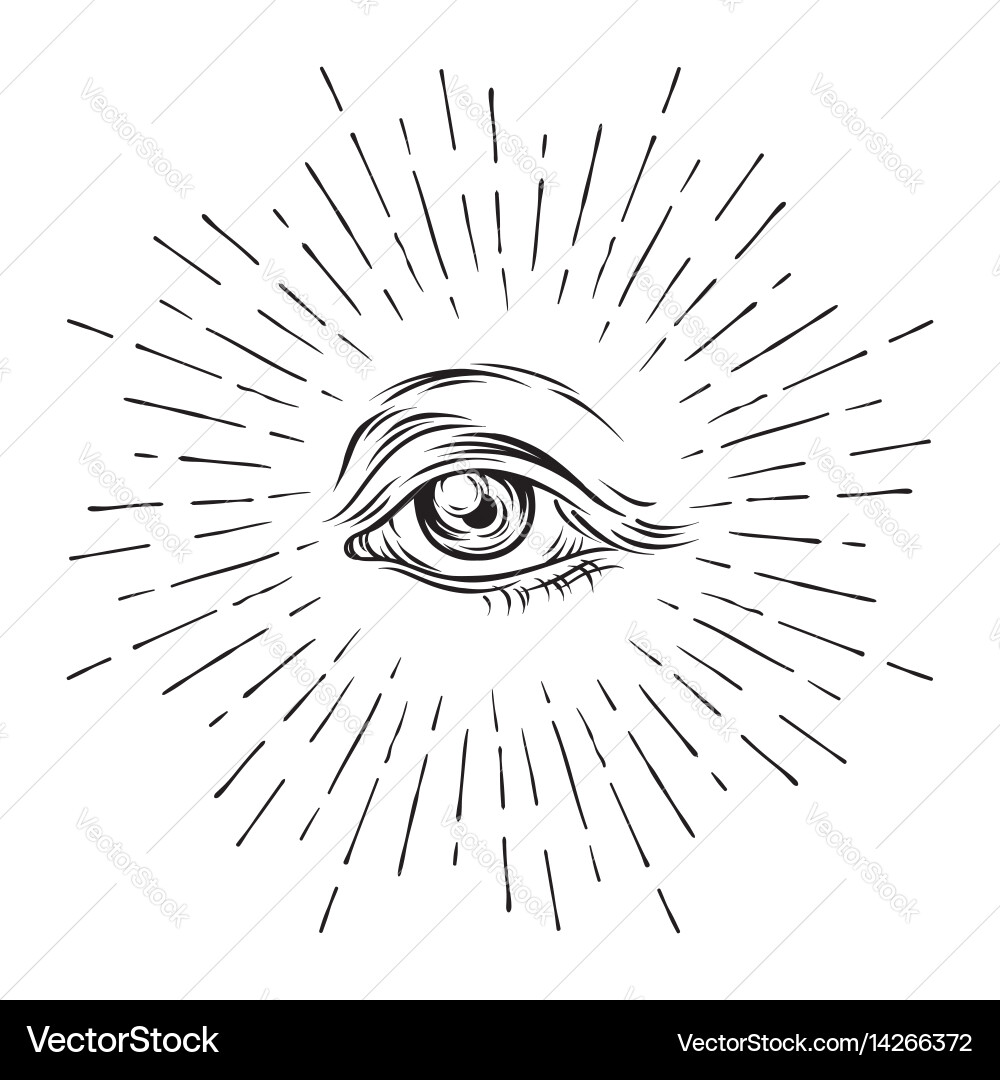 Eye providence all seeing eye masonic symbol Vector Image