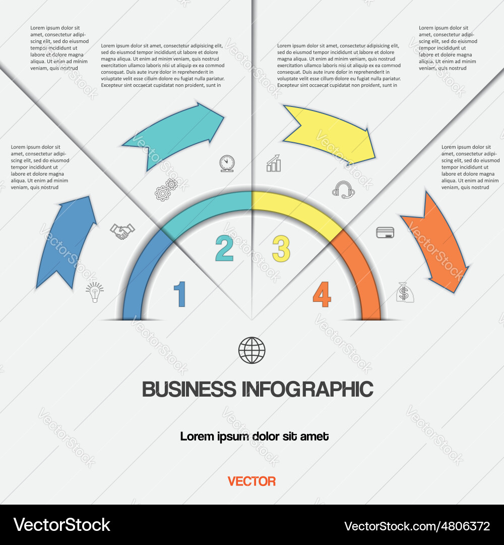 Infographic for success business project template Vector Image
