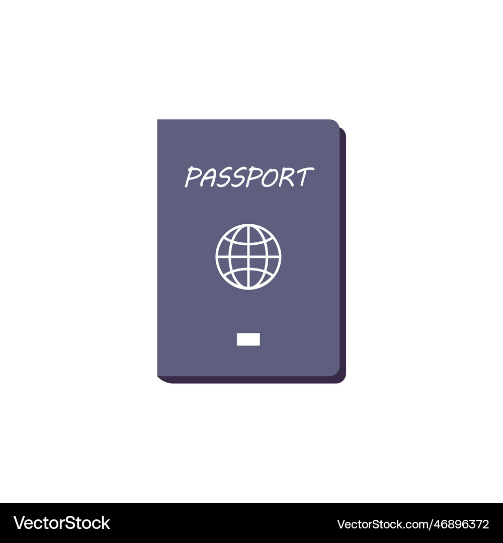 Passport template with a blue cover and globe Vector Image