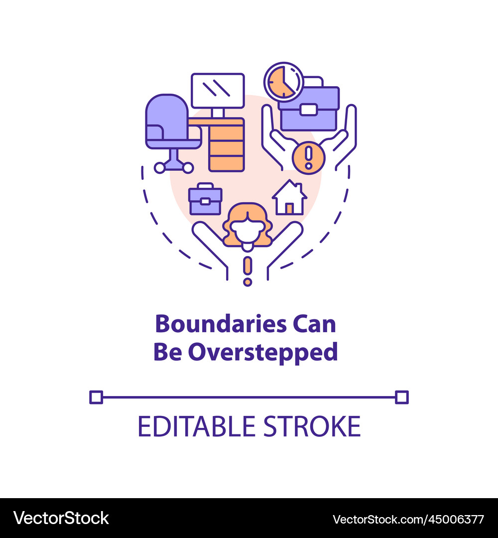 Boundaries can be overstepped concept icon Vector Image