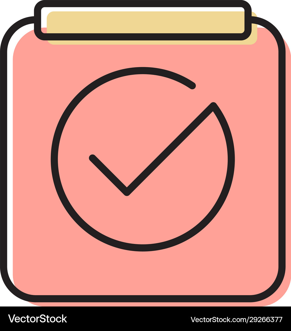 Calendar check page icon isolated on white Vector Image