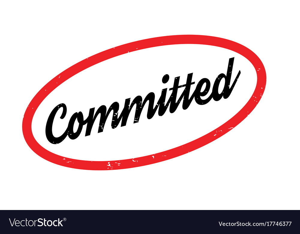 Committed rubber stamp Royalty Free Vector Image