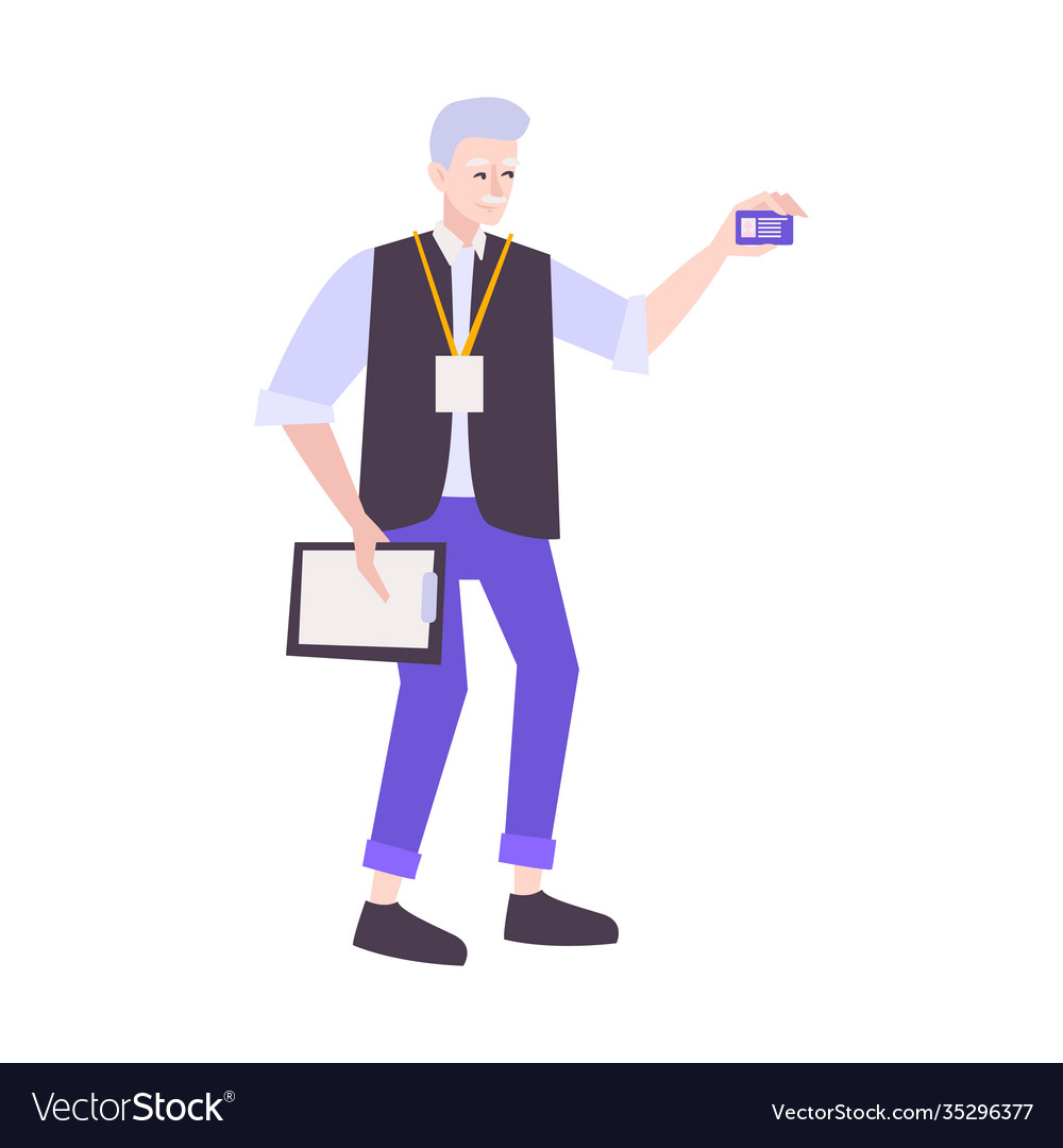 Driving school instructor Royalty Free Vector Image