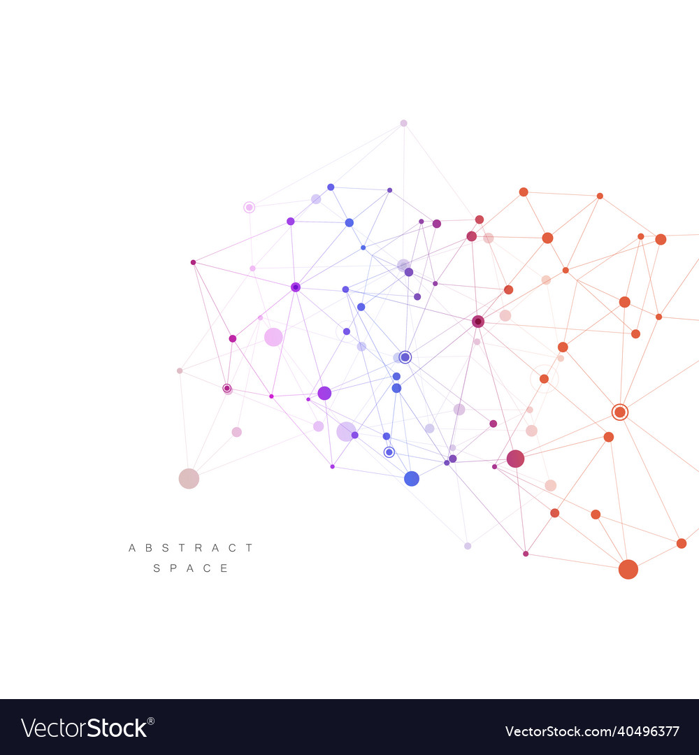 Molecular Connection Technology Abstract Vector Image