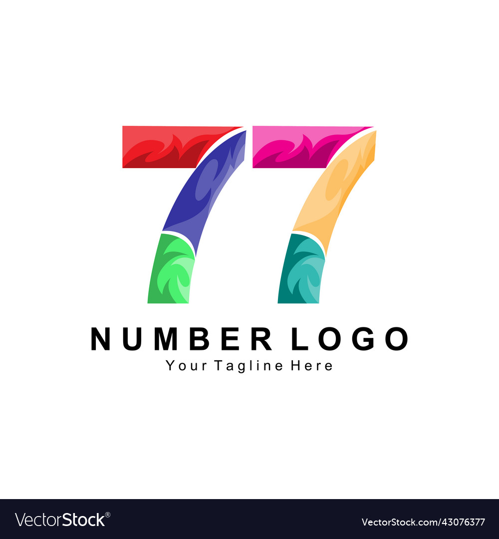 Number 7 seven logo design premium icon Royalty Free Vector Number 7 seven logo design premium icon Royalty Free Vector