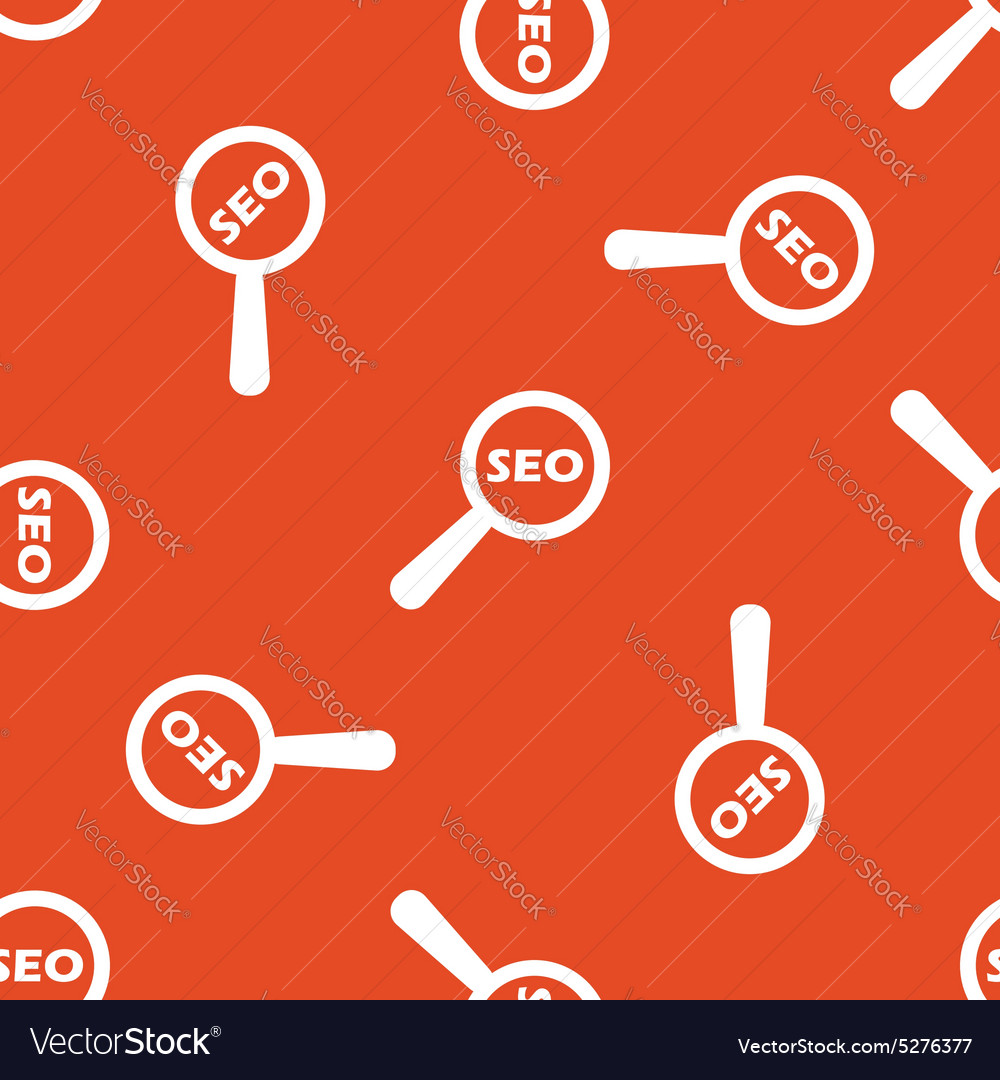 Orange seo search pattern Royalty Free Vector Image
