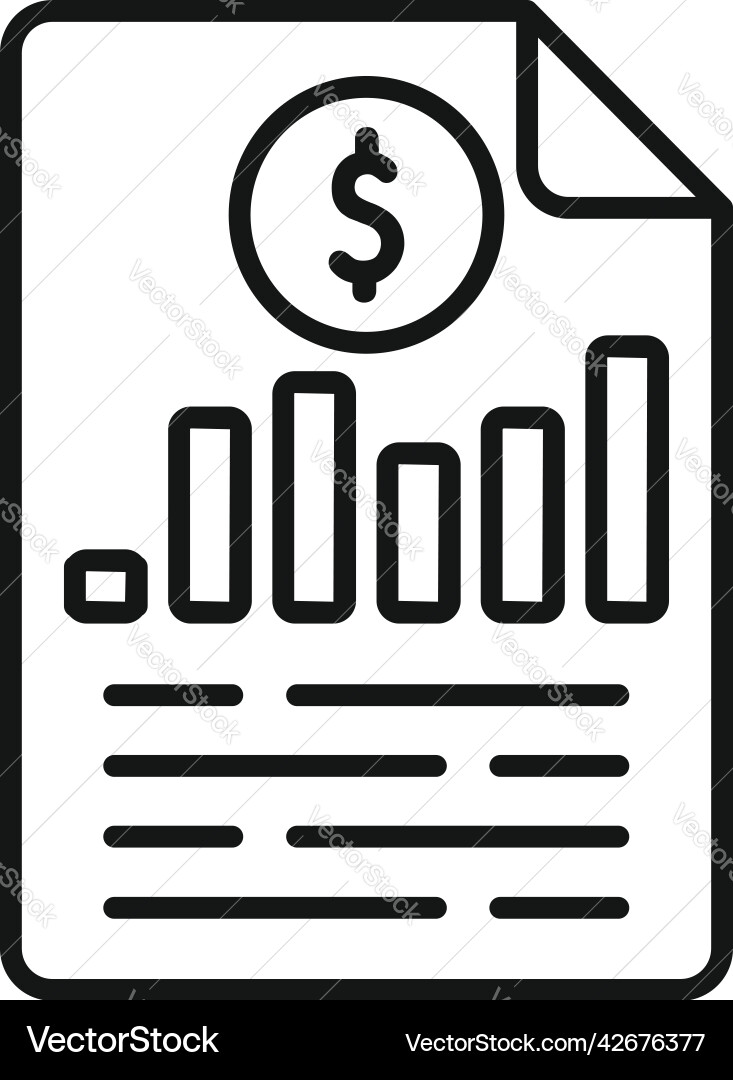 Paper check icon outline social media Royalty Free Vector