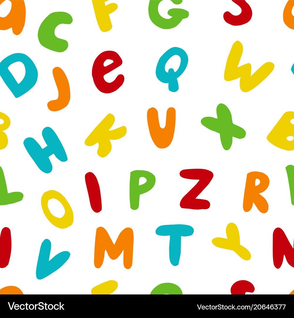 Seamless pattern with hand drawn english Vector Image