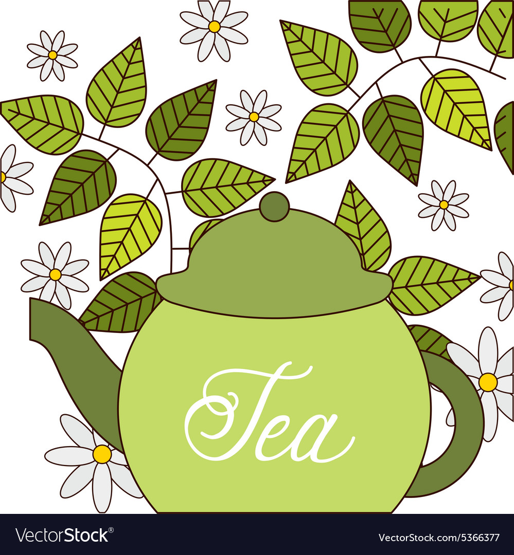 Tea time Royalty Free Vector Image - VectorStock