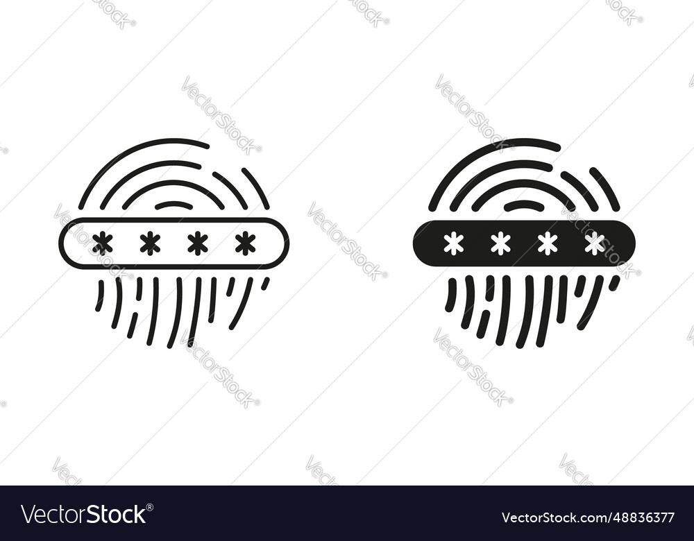 Unique biometric identification fingerprint Vector Image