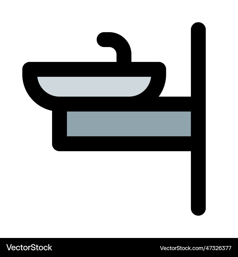 Water supply provided through a drinking fountain Vector Image