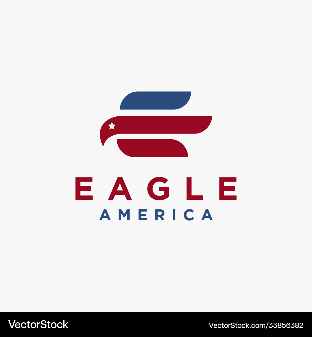 Abstract e letter for eagle logo icon template Vector Image