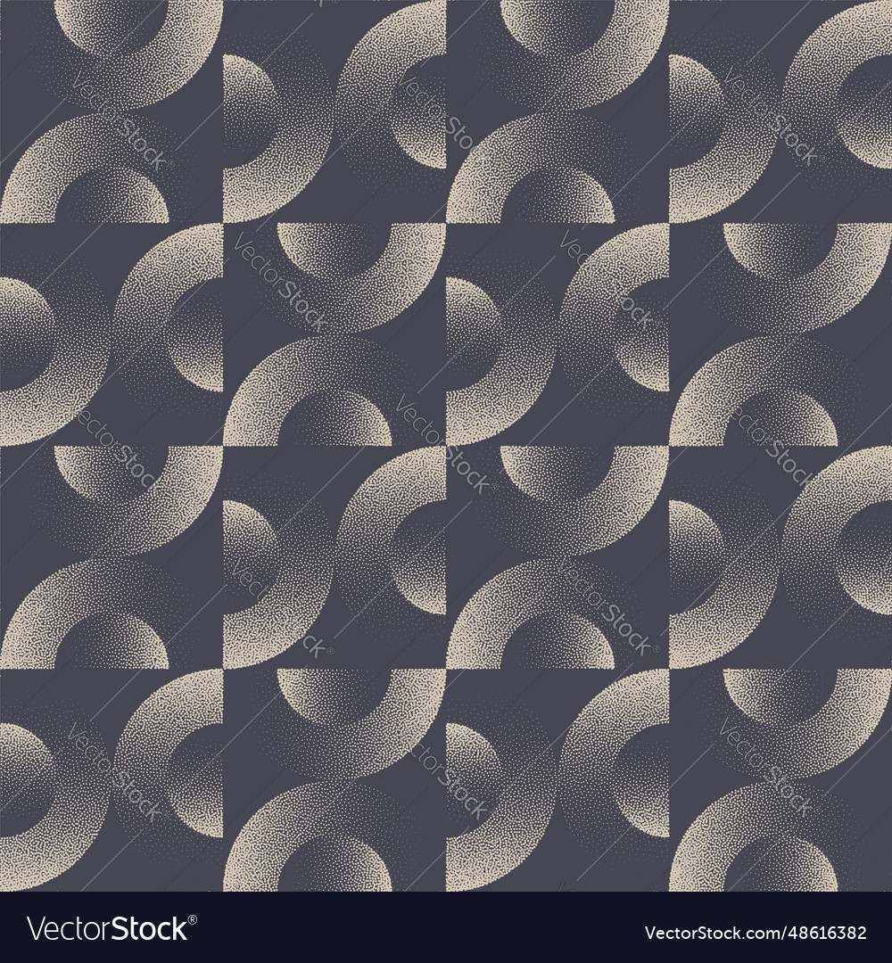 Bauhaus geometry seamless pattern dot work Vector Image