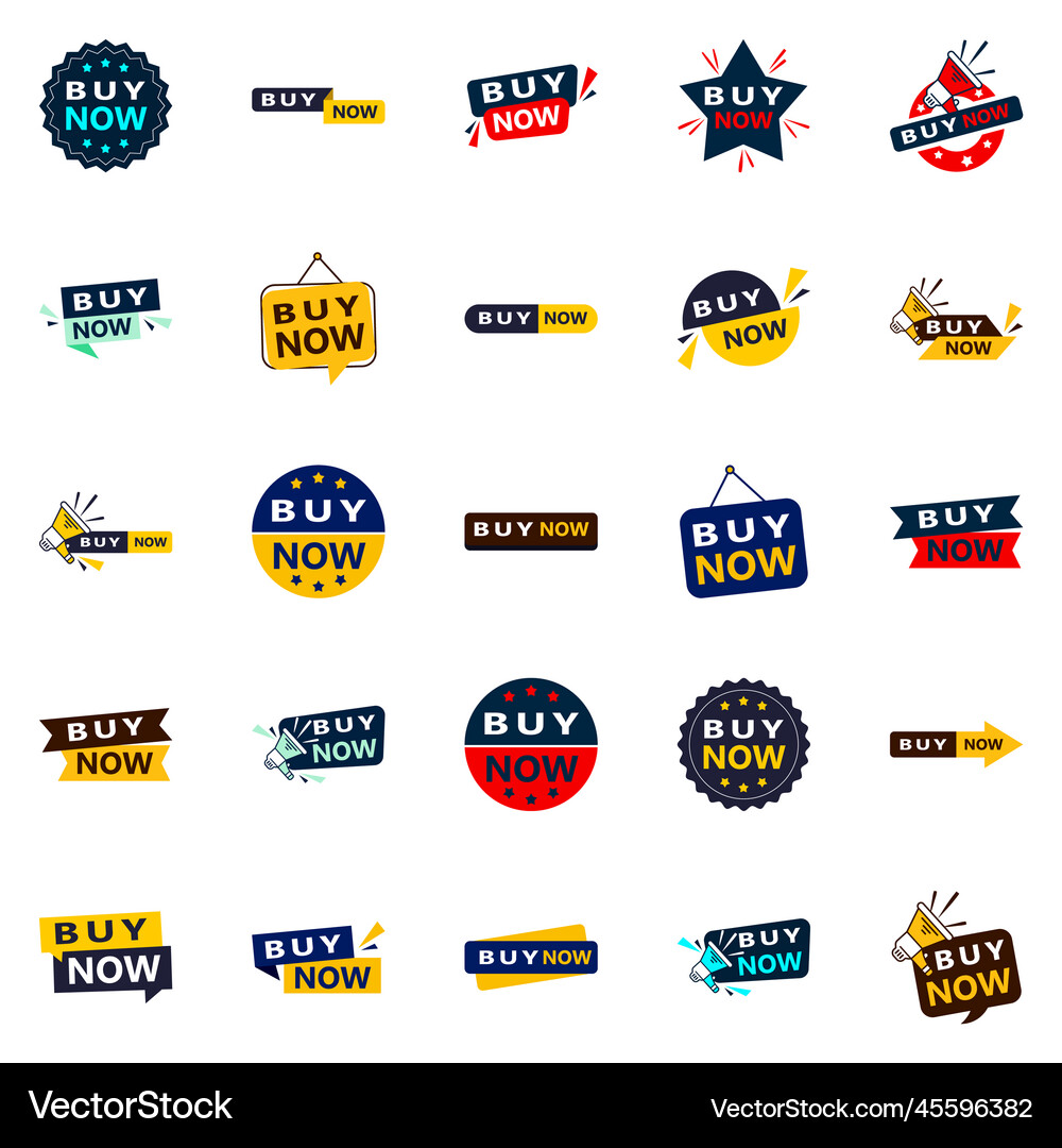 Buy now 25 unique typographic designs to stand Vector Image