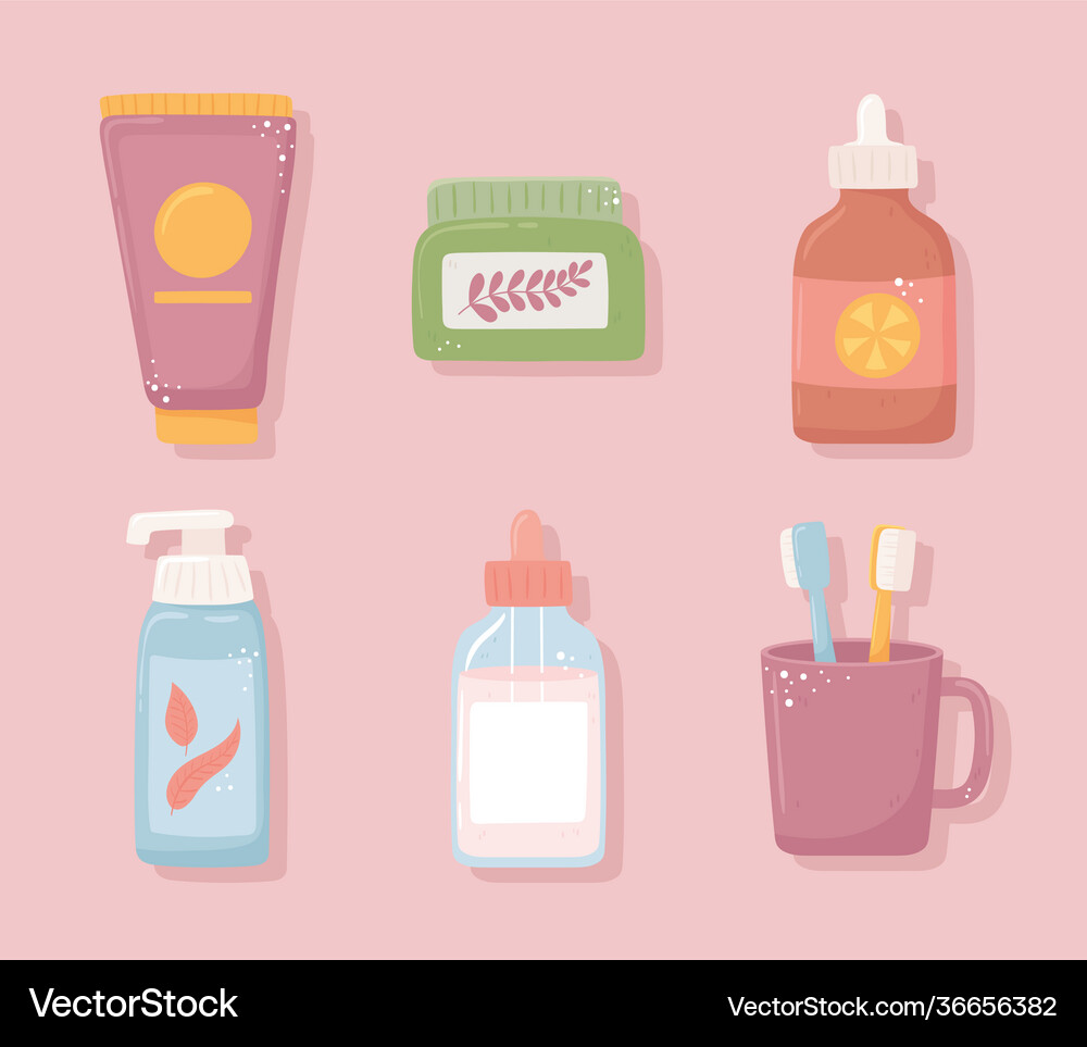 Cosmetics organic skincare Royalty Free Vector Image
