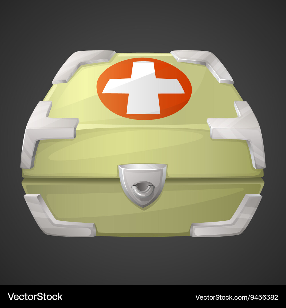 Funnycartoon medicine box or case Royalty Free Vector Image
