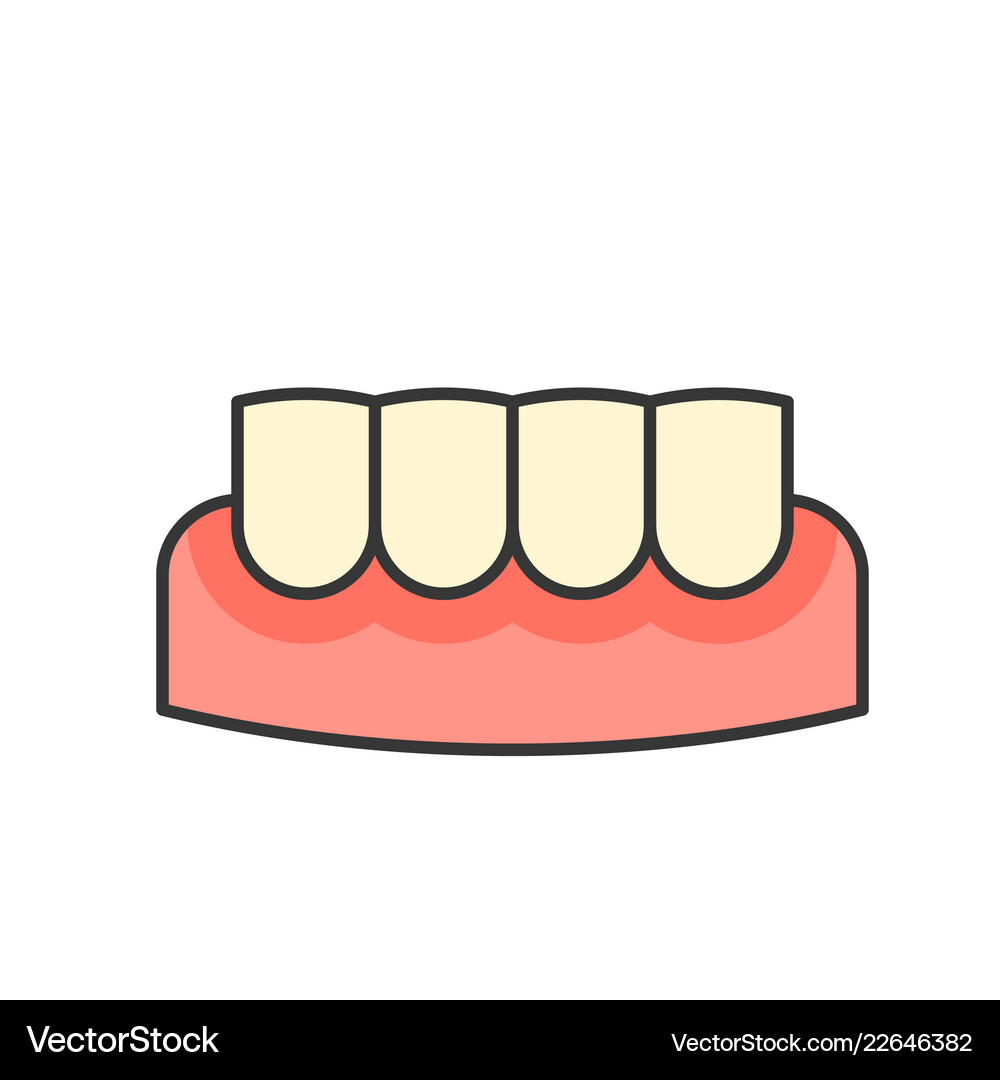 Gingivitis gum inflammation dental related icon Vector Image
