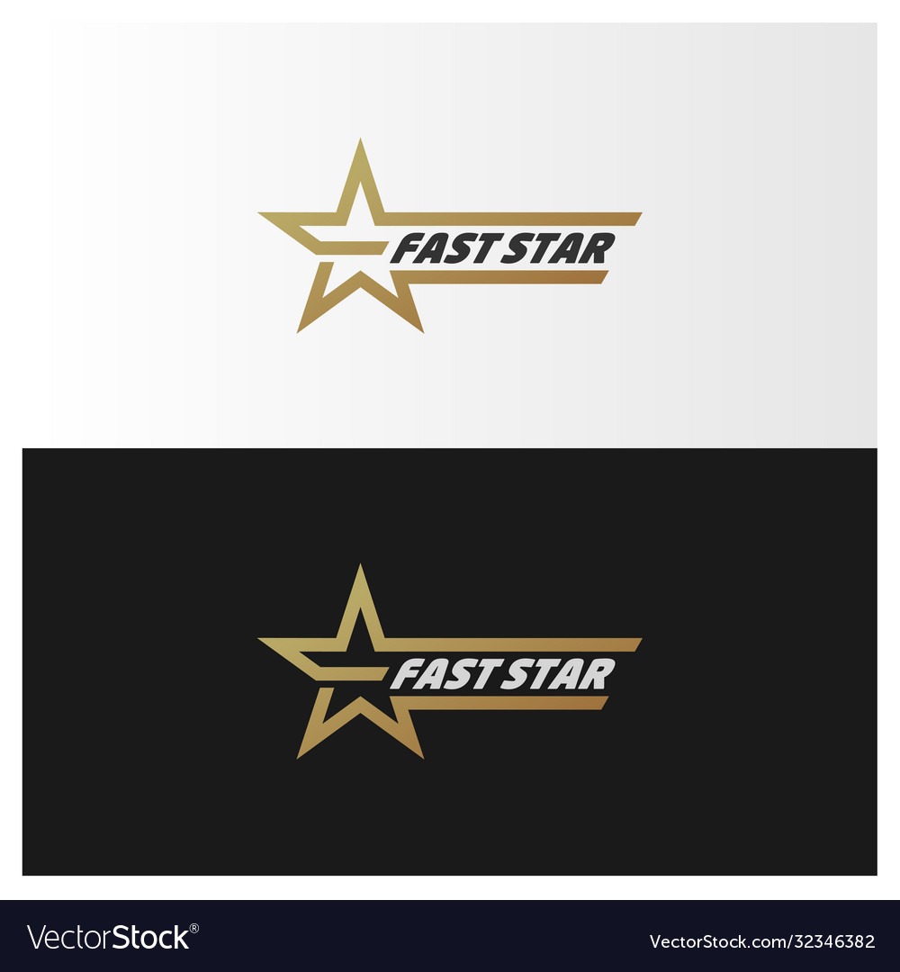Gold star logo design template elegant star logo Vector Image