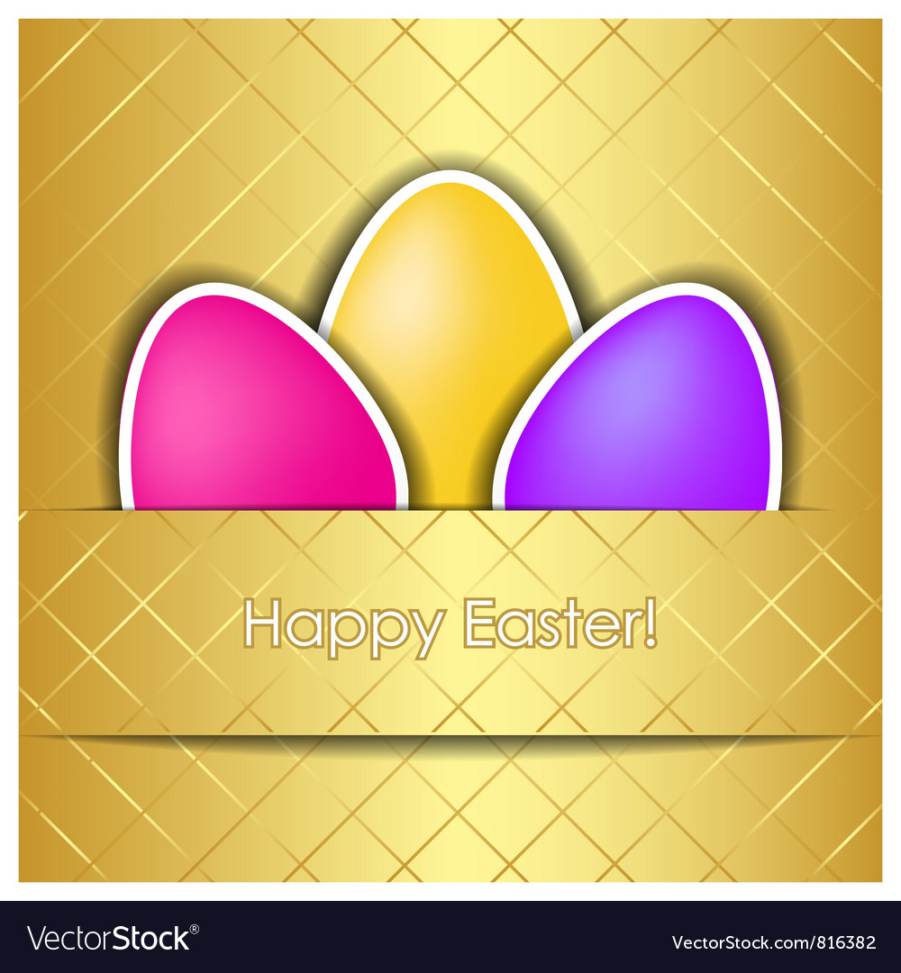 Happy Easter square card Royalty Free Vector Image