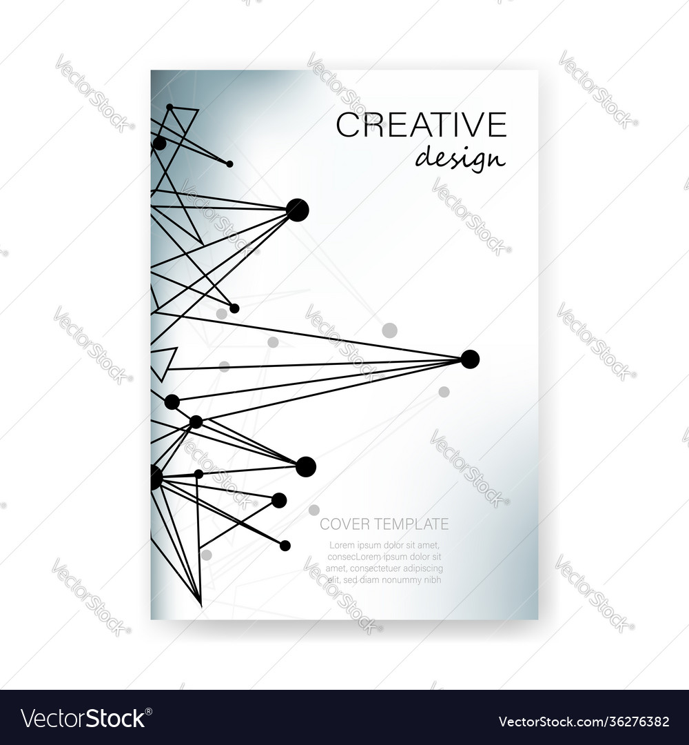 Layout a4 format cover book template Royalty Free Vector