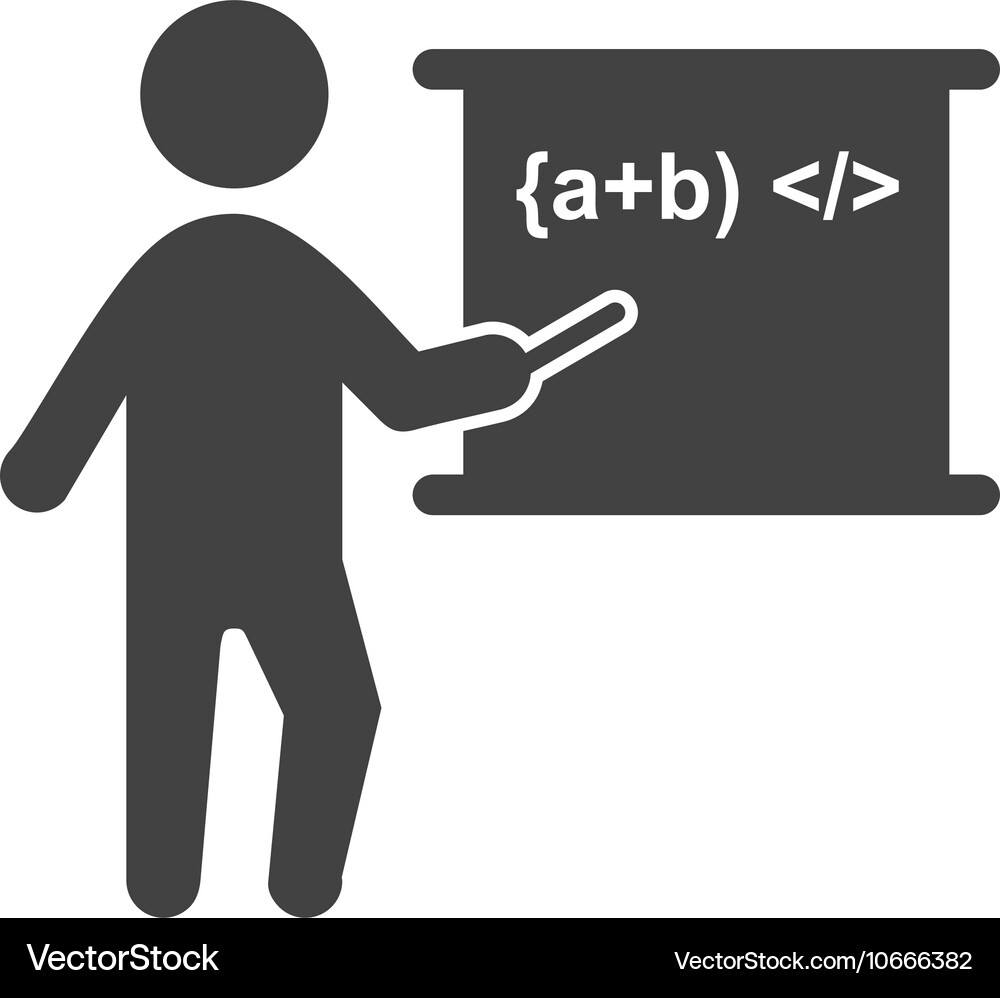 Teacher teaching Royalty Free Vector Image - VectorStock