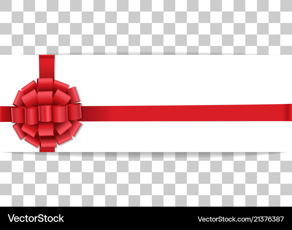 Banner template with red bow and ribbon Royalty Free Vector