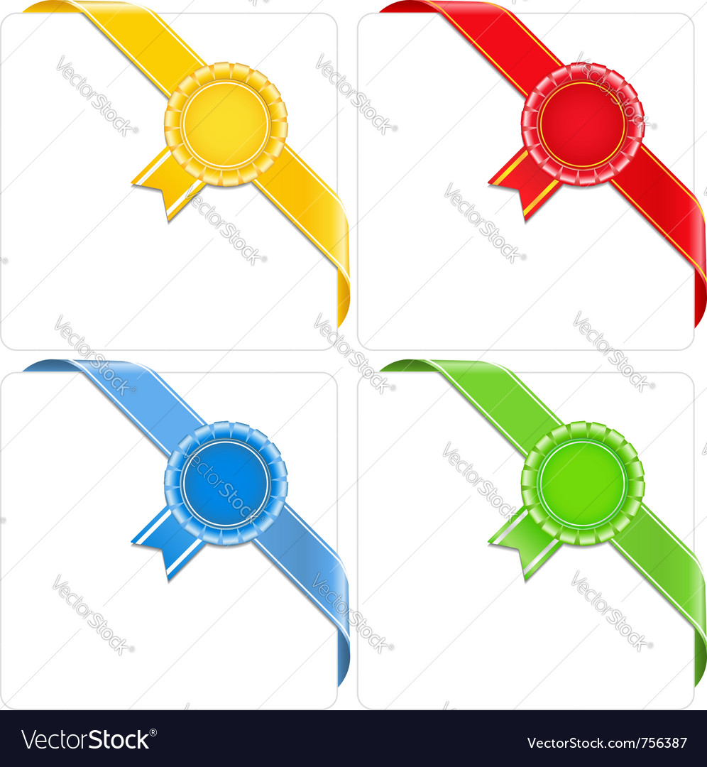Corner ribbons Royalty Free Vector Image - VectorStock