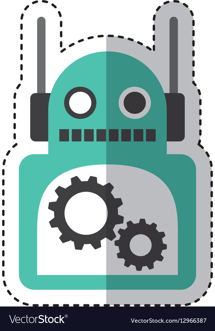 Electric robot avatar character Royalty Free Vector Image