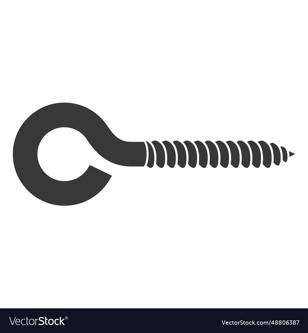 Eye lags screw cut out Royalty Free Vector Image
