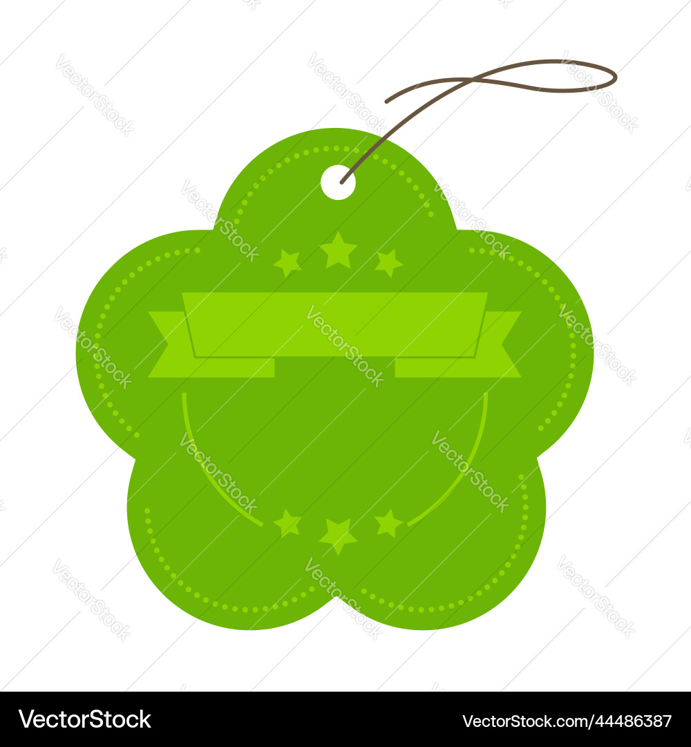 Flower shape price tag - modern flat design style Vector Image