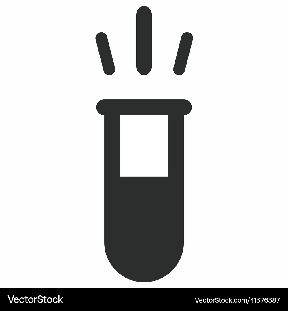 Icon of vials 5 - glyph style Royalty Free Vector Image