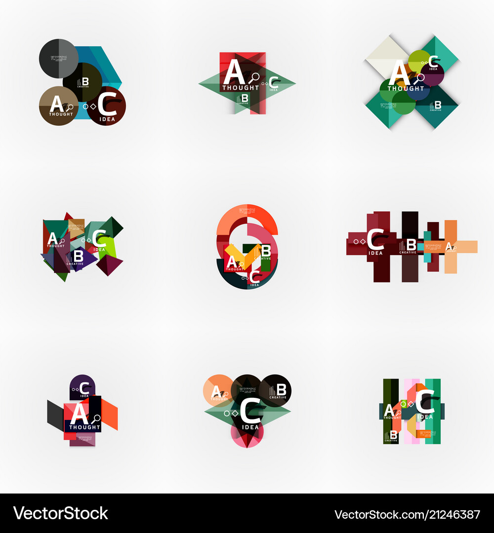 Infographic options banner set paper style Vector Image